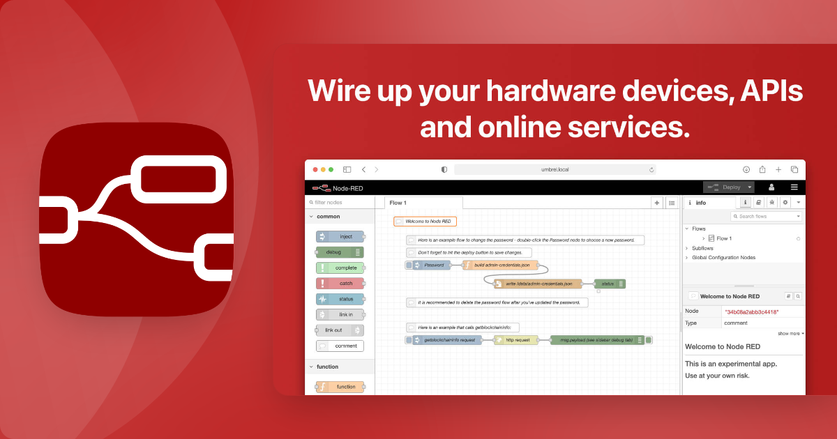 Node-RED (Bitcoin) | Umbrel App Store